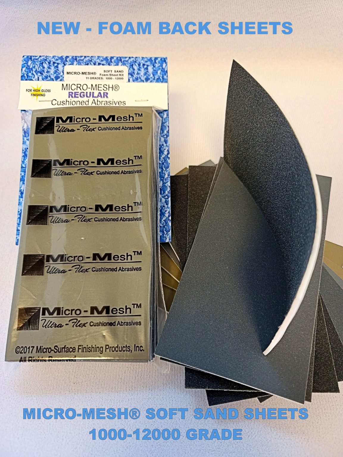 Micro-Mesh® Soft Sand Foam Backed Sheets - Micro Surface